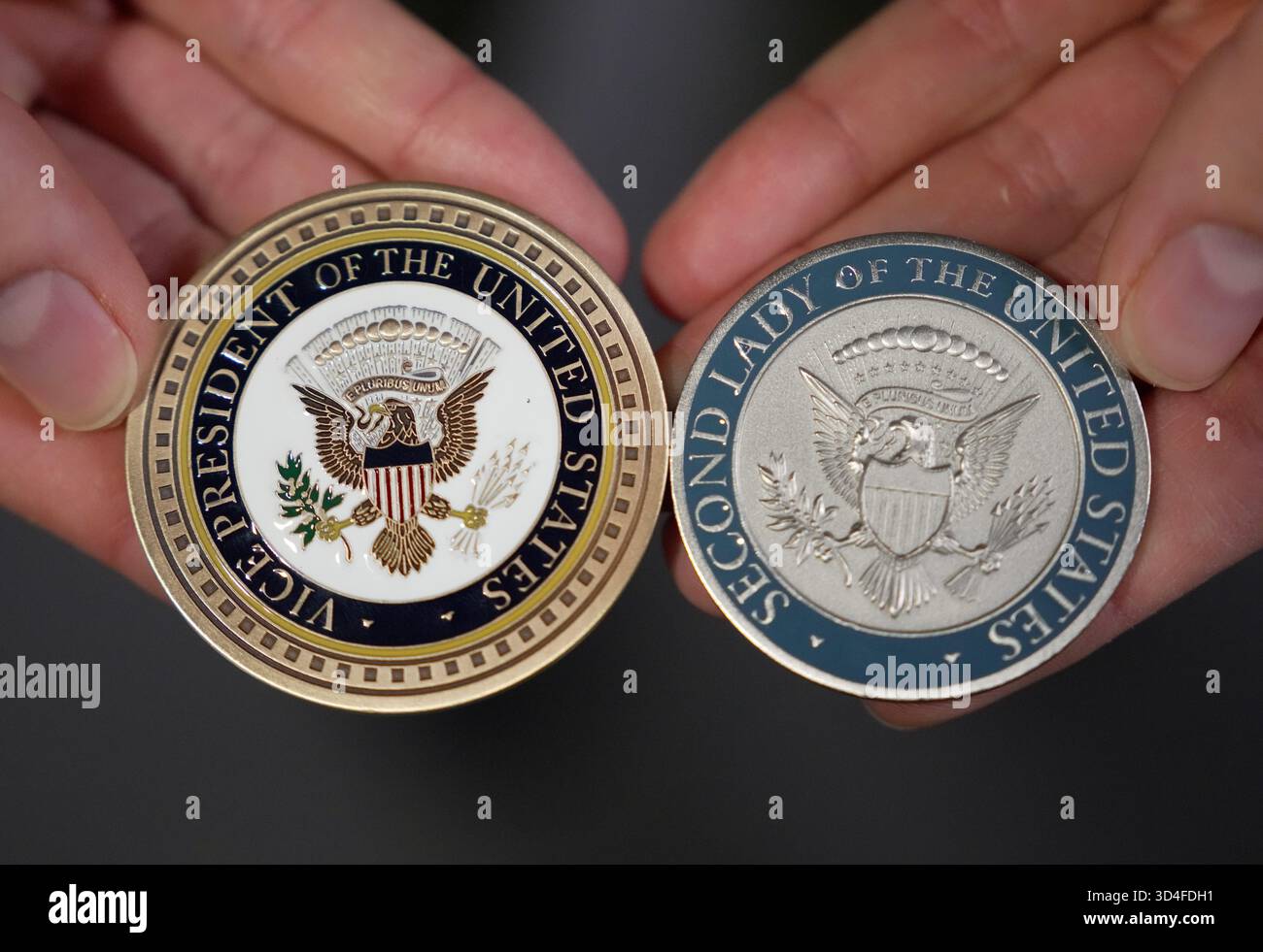 The challenge coins for Vice President J.D. Vance and second lady Usha ...