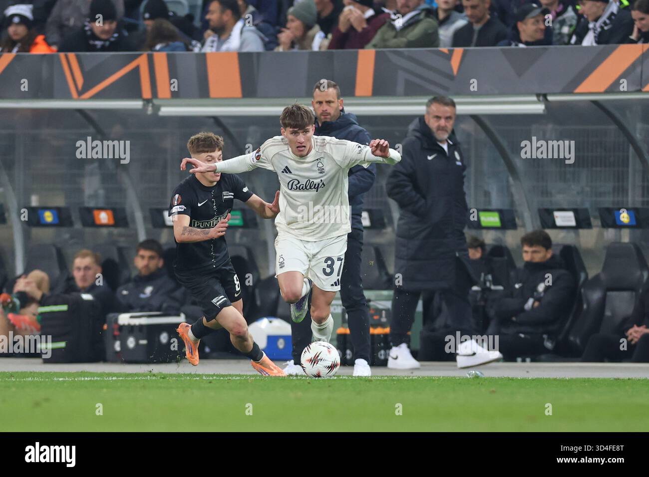 UEFA Europa League 2025 group stage match between SK Sturm Graz and ...