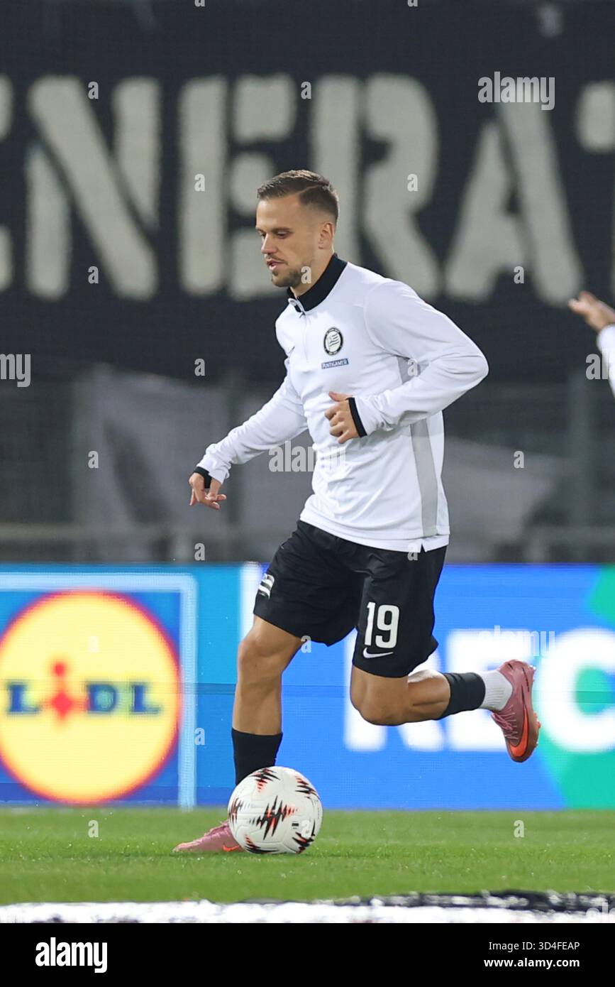 UEFA Europa League 2025 group stage match between SK Sturm Graz and ...