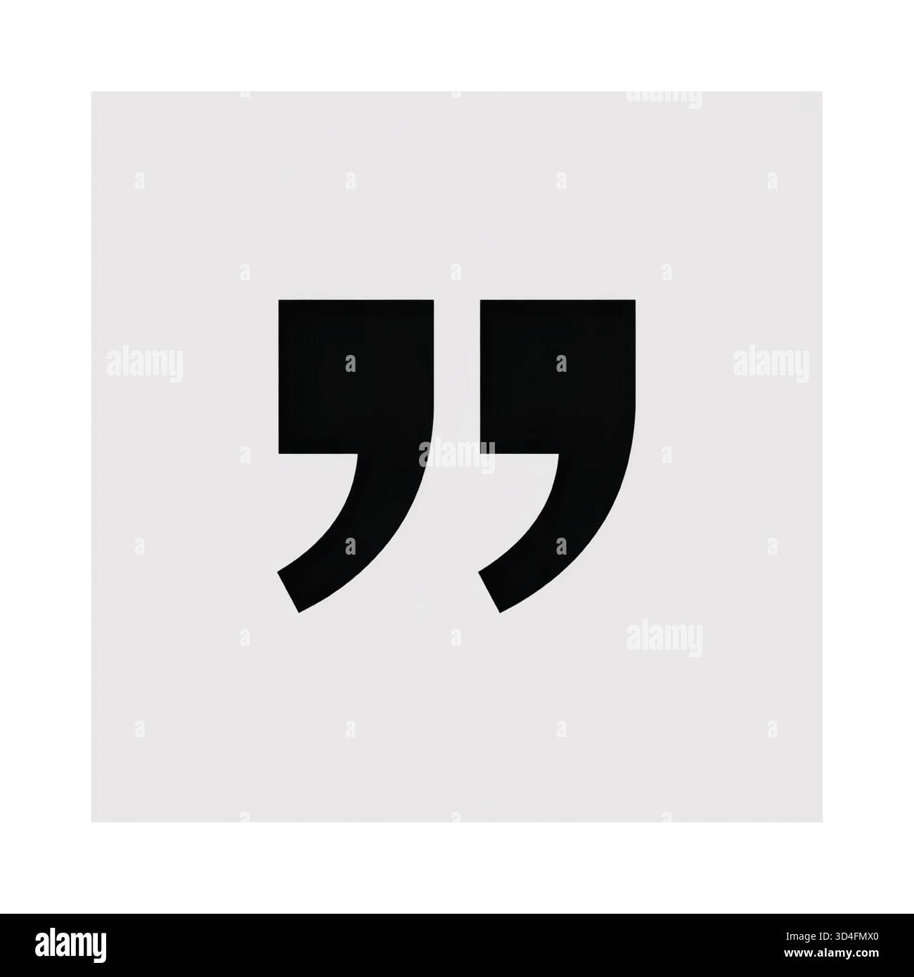 A simple, graphic representation of two open quotation marks in solid ...