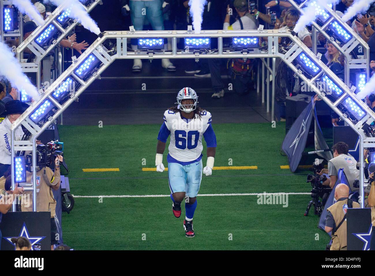 Dallas Cowboys offensive tackle Tyler Guyton (60) takes the field ...