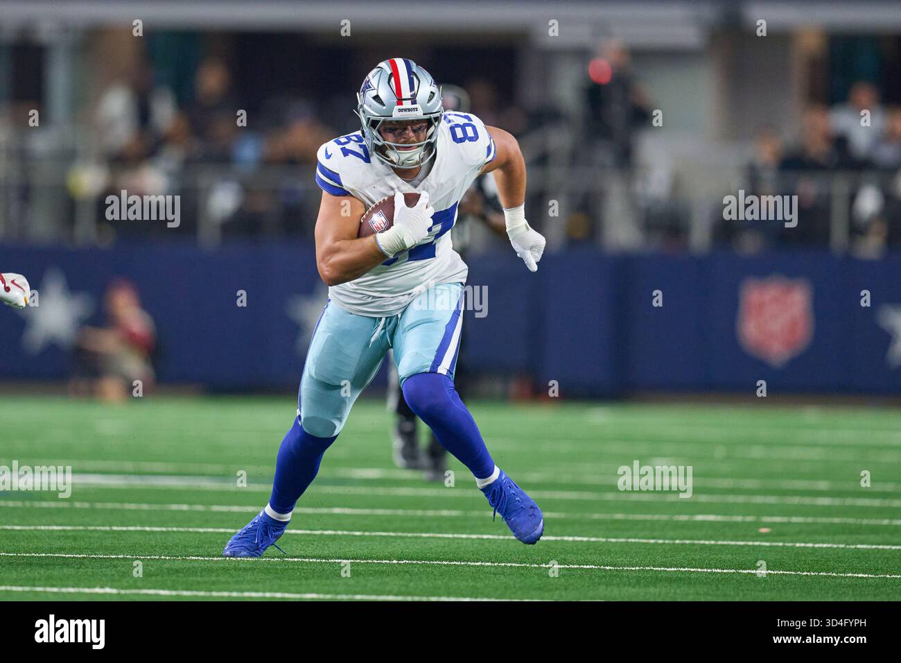 Dallas Cowboys tight end Jake Ferguson (87) runs with the ball during ...