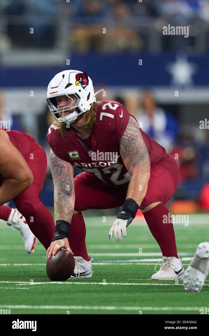Arizona Cardinals guard Hjalte Froholdt (72) lines up for a play during ...