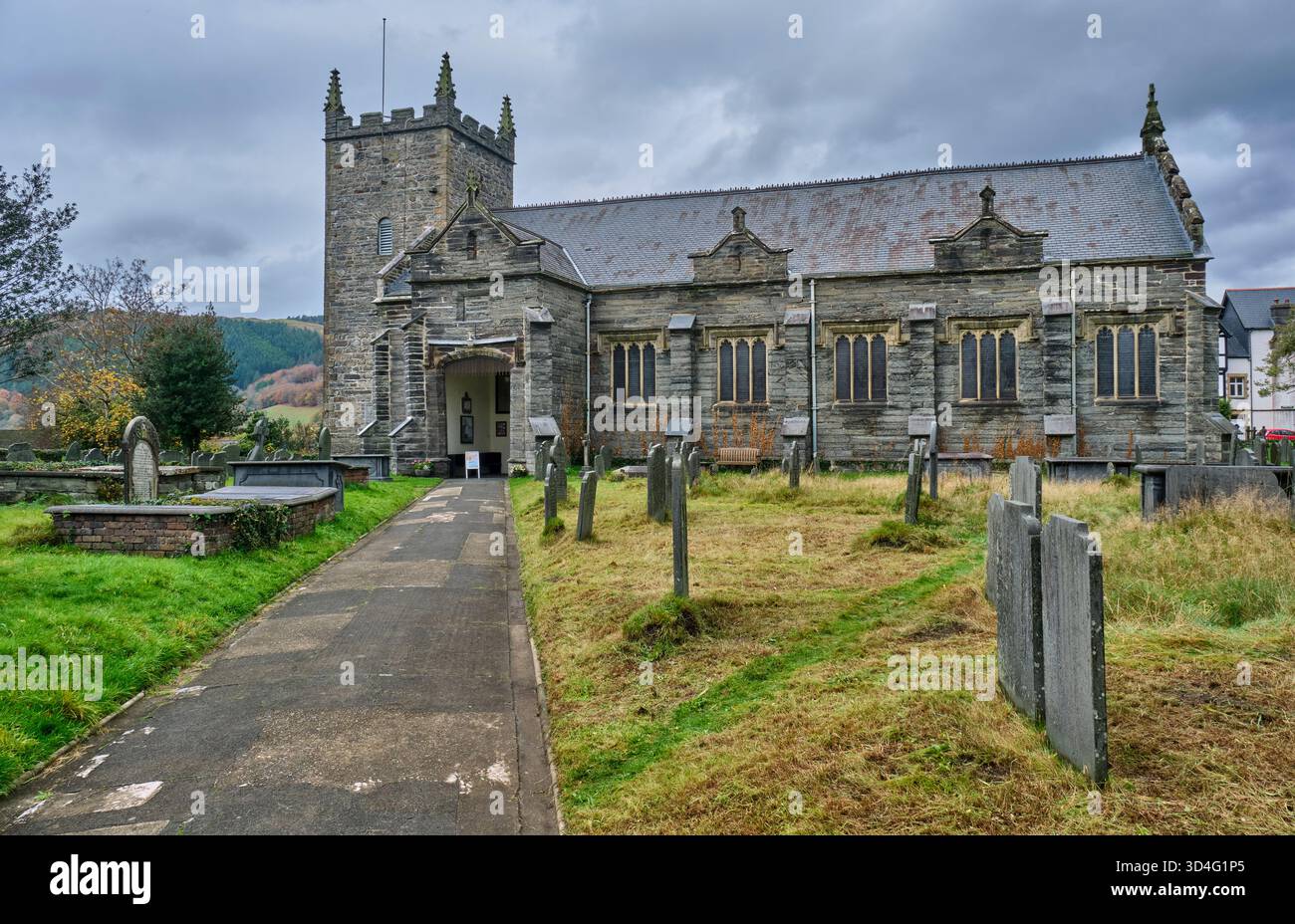 St Peter's Church, Machynlleth, Powys, Wales Stock Photo - Alamy