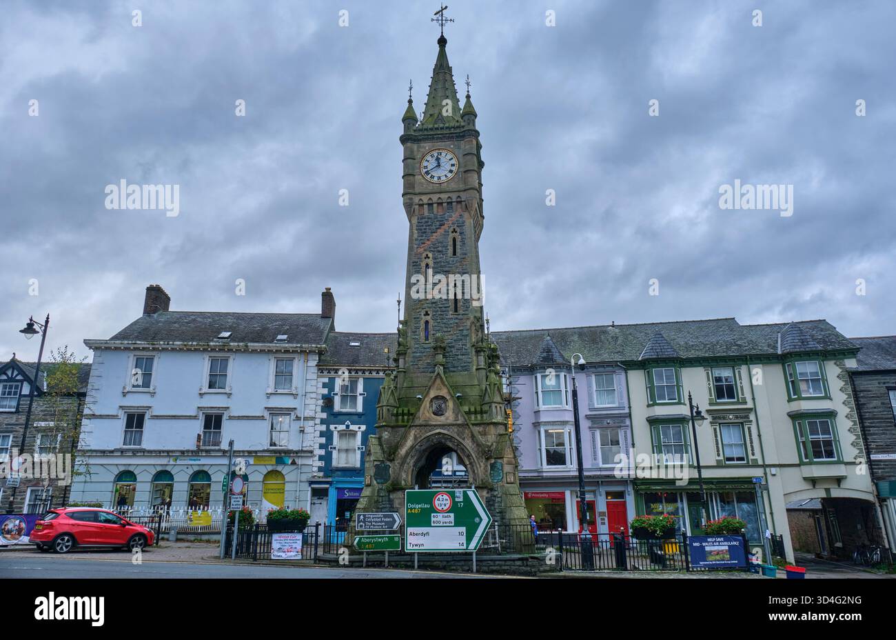 The Clock Tower, Machynlleth, Powys, Wales Stock Photo - Alamy