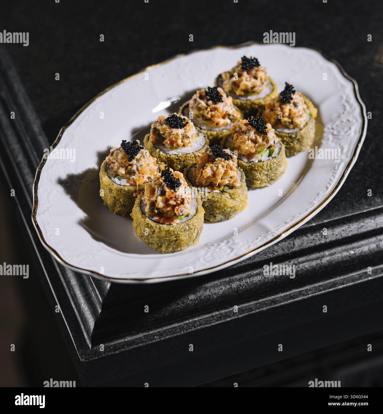 Food, Warm sushi rolls with tempura cream cheese Stock Photo - Alamy