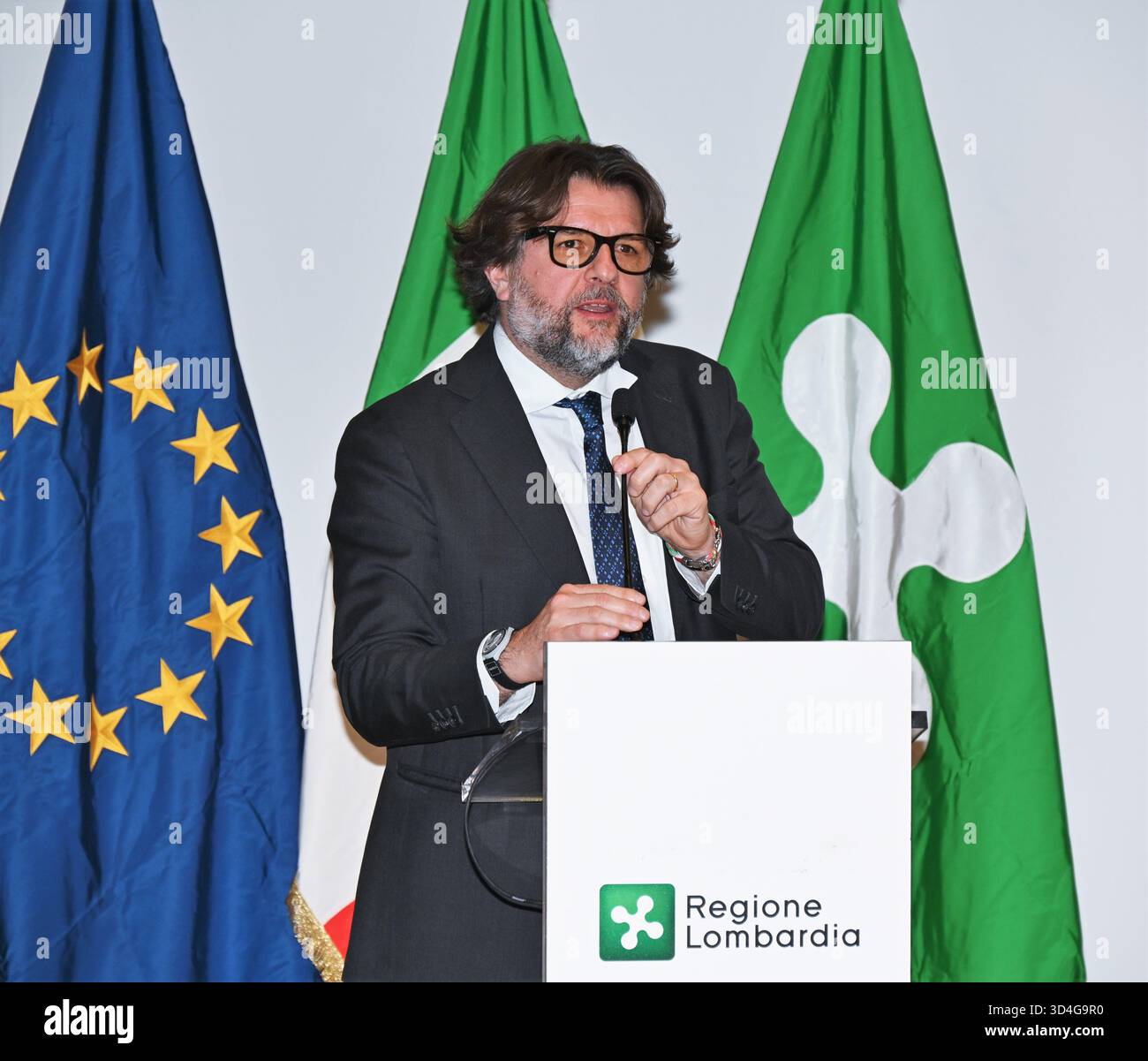 Milan, Italy. Institutional meeting of the General States of Transport ...