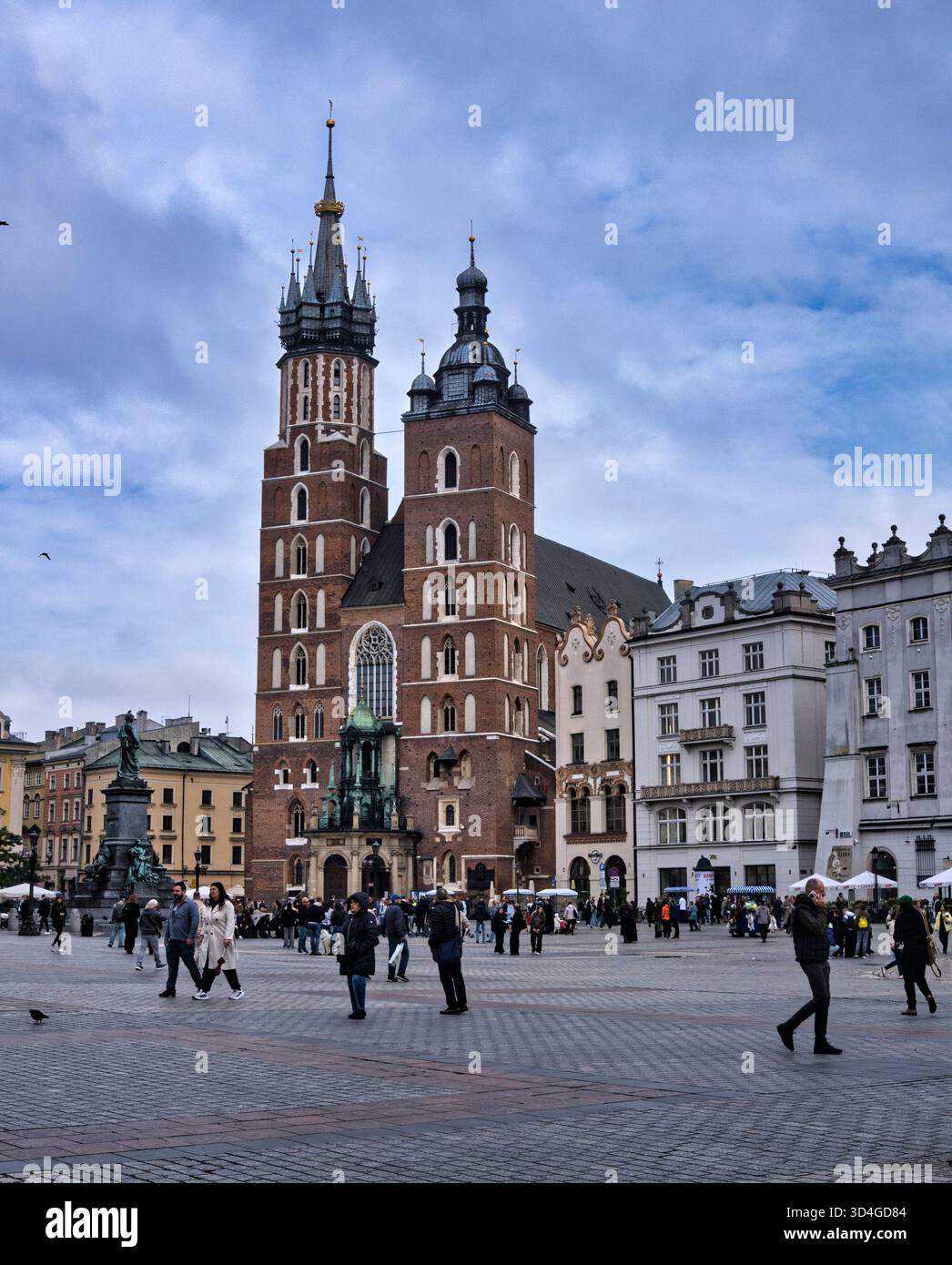 St. Mary’s Basilica s 260-feet tall cathedral in Krakow ,Poland Stock ...