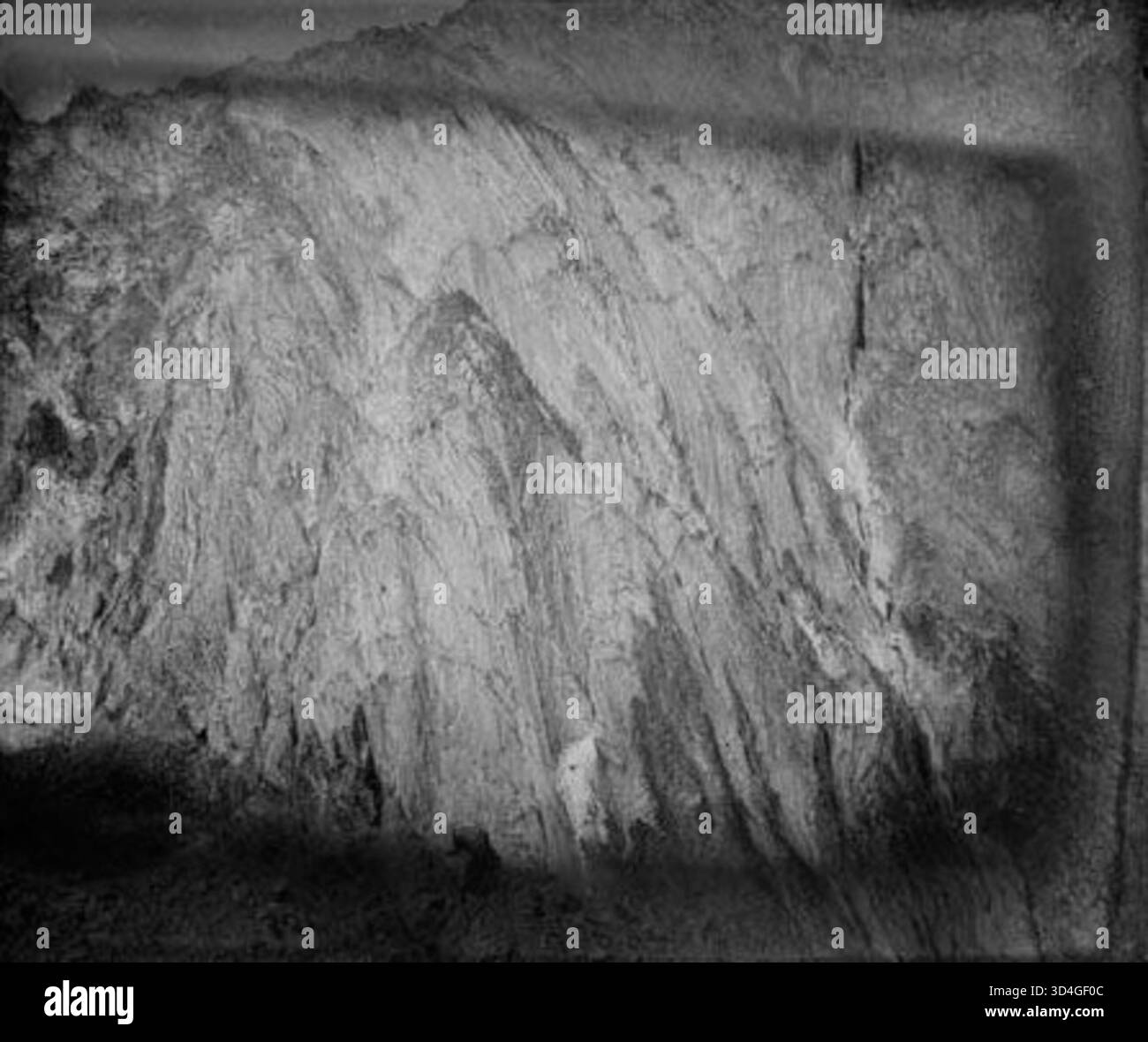 Restored and extracted image of the red salt mines in Cardona, Spain ...