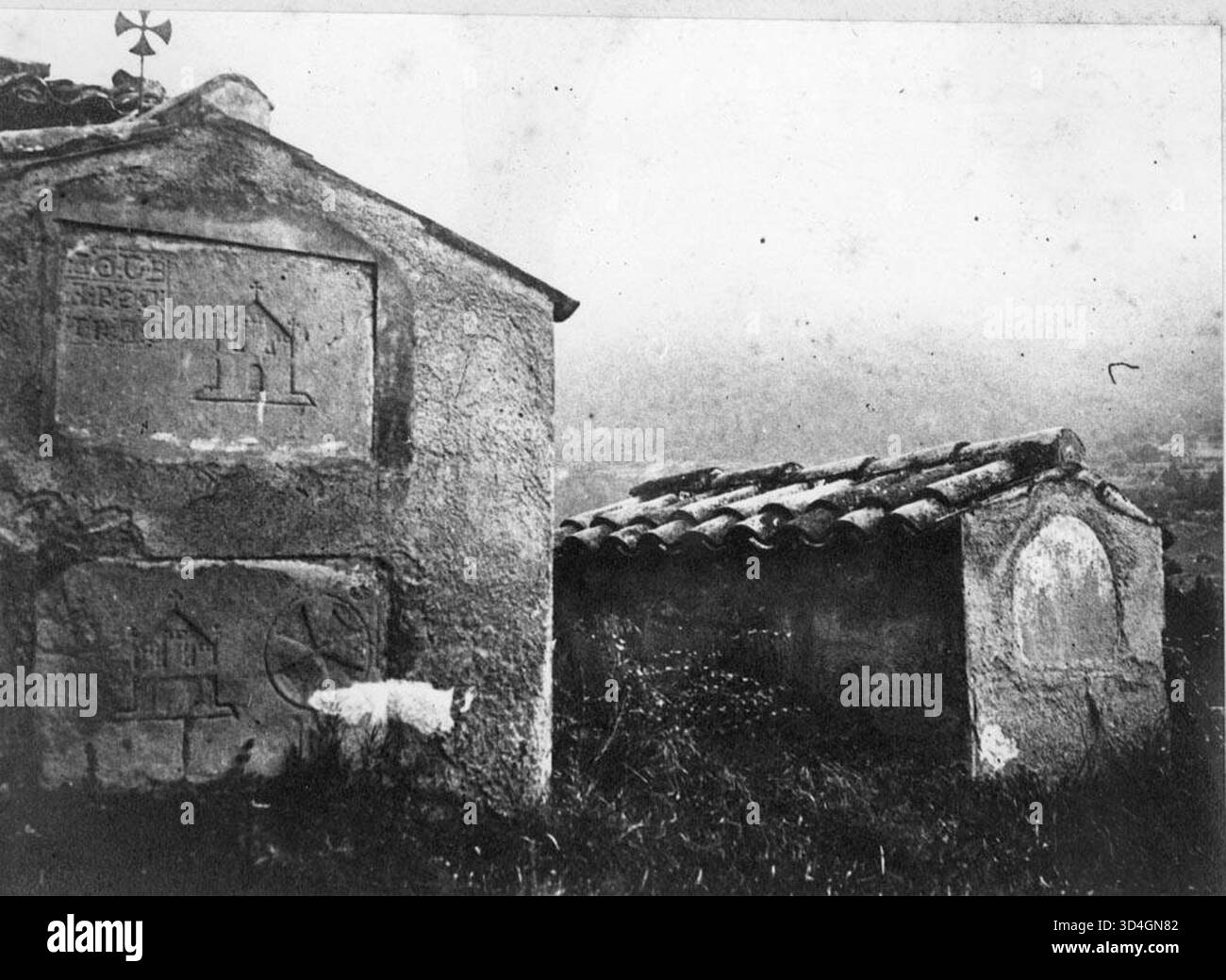 Two tombs belonging to the Castellar family, located in front of the ...