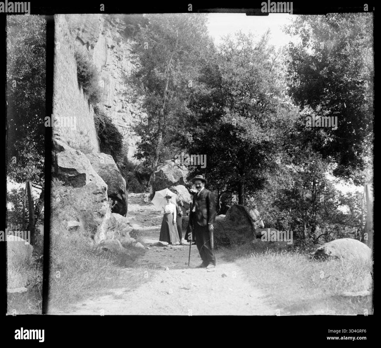 Group people on path Black and White Stock Photos & Images - Alamy