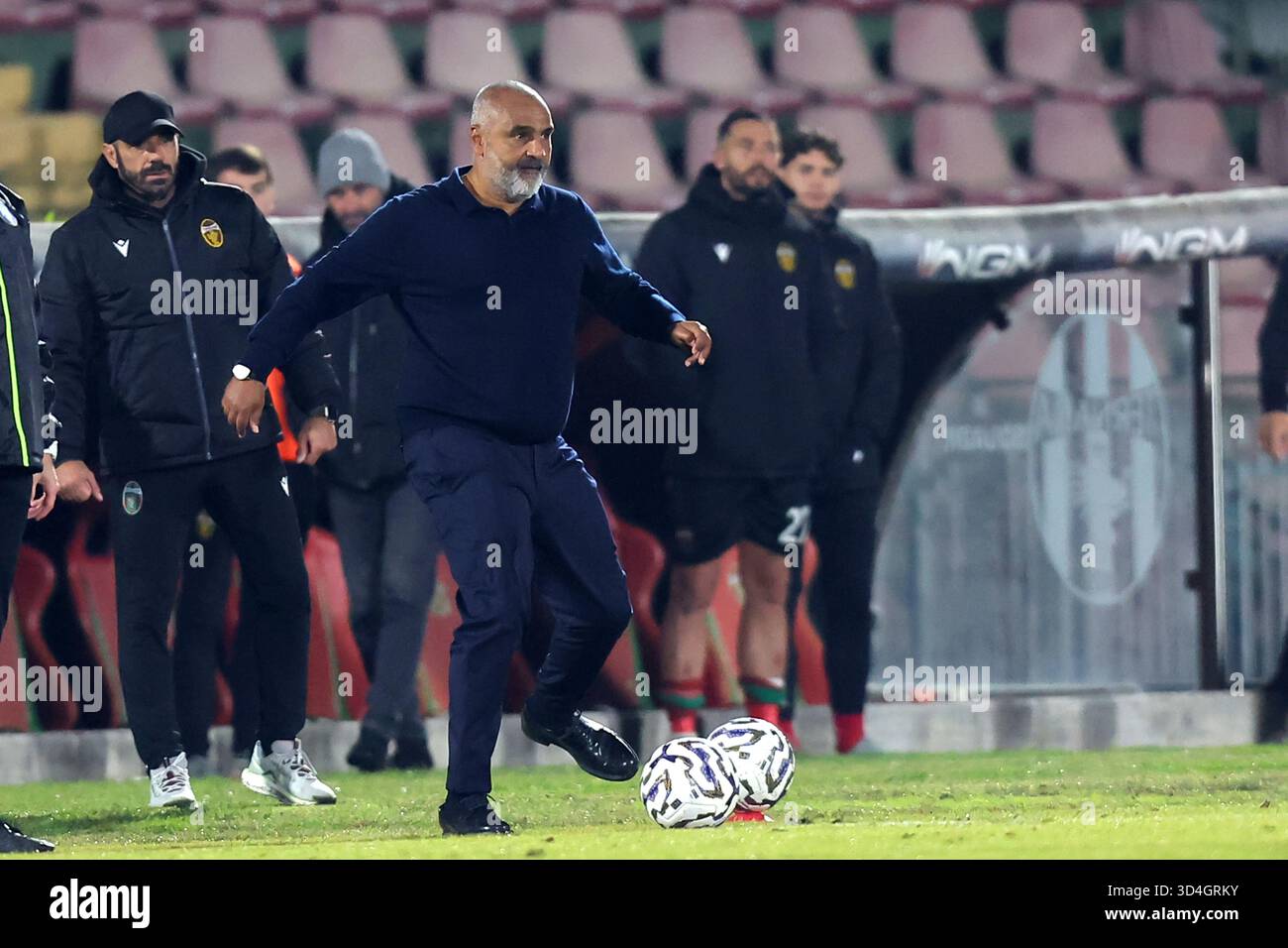 the coach FAbio Liverani (Ternana) while kicking the ball during ...