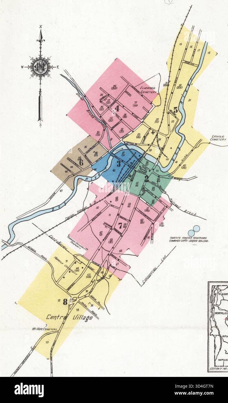 This sheet index for the Sanborn Fire Insurance Map of Northfield ...