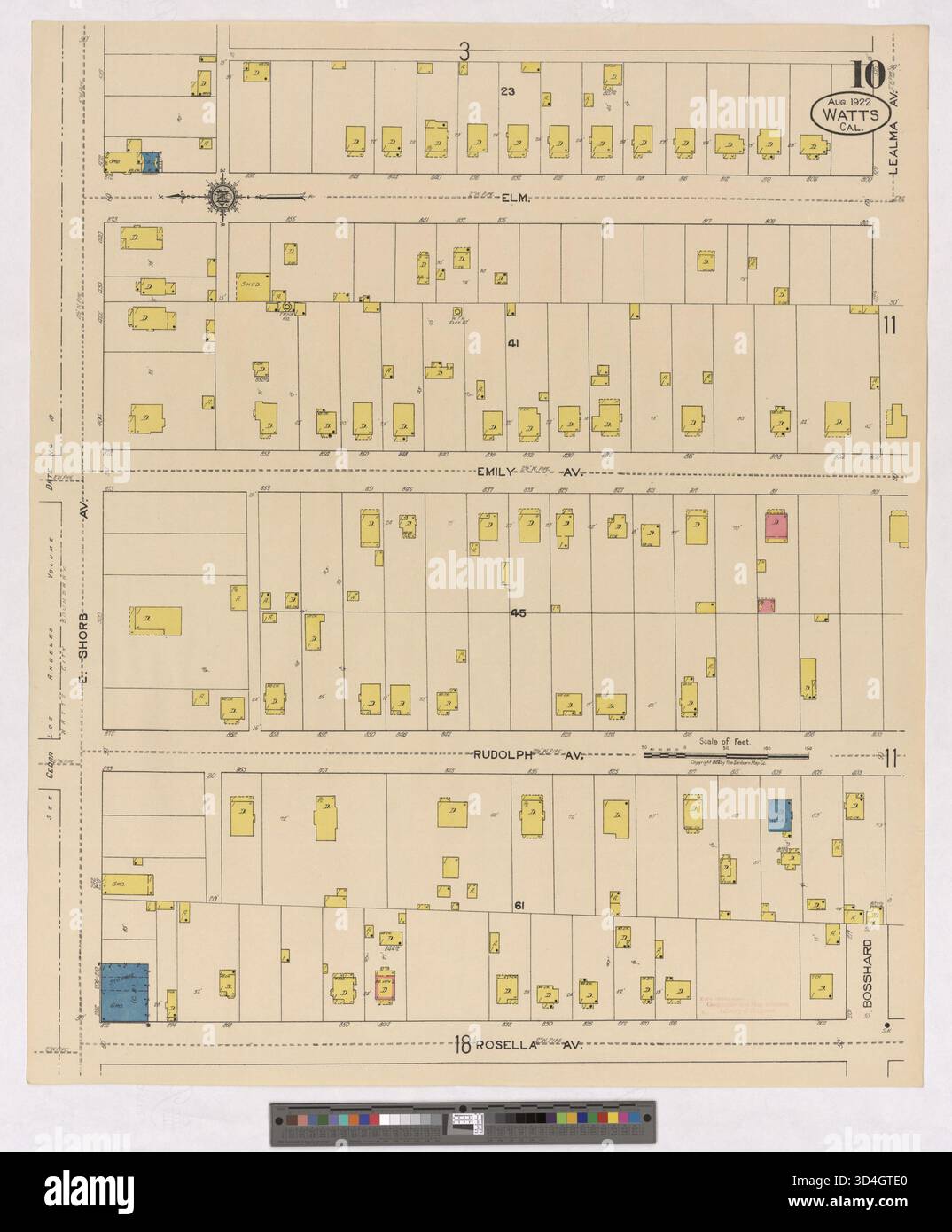 This historical Sanborn map from August 1922 details building layouts ...
