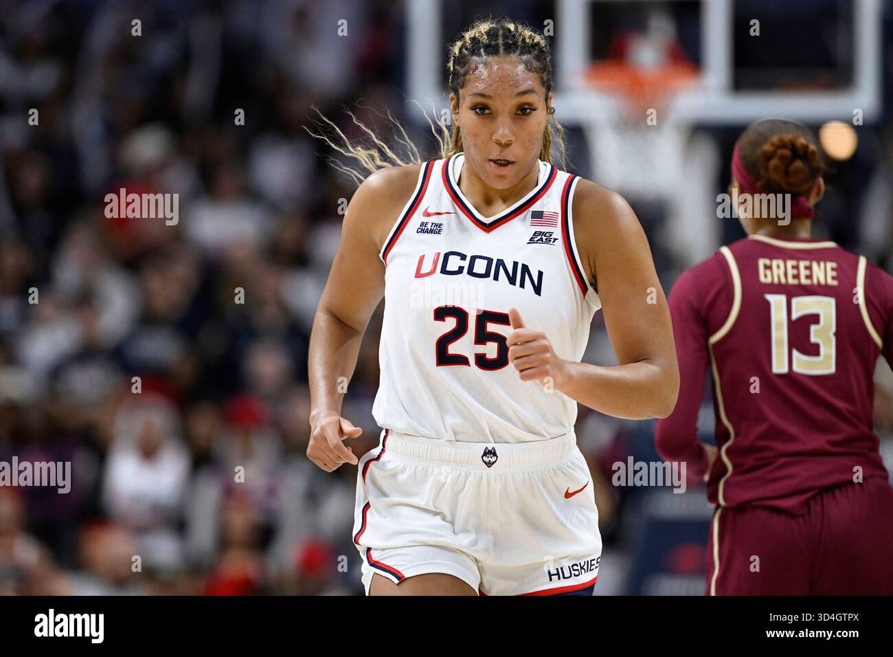 UConn forward Ice Brady (25) in the second half of an NCAA college ...