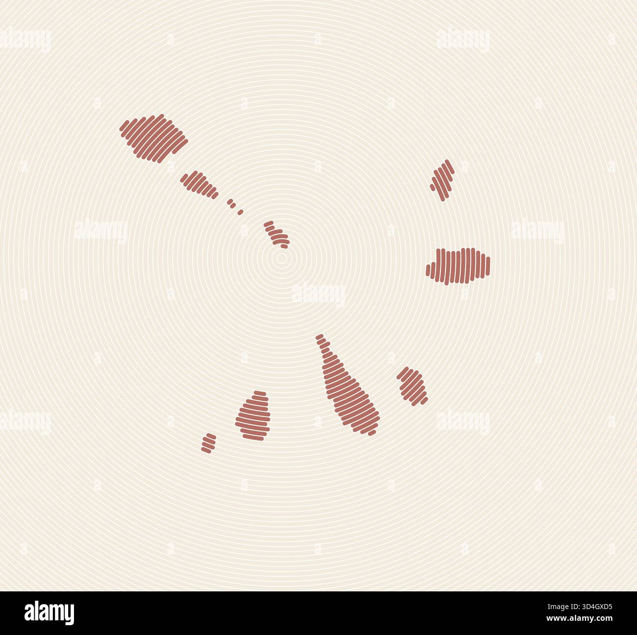 Cabo Verde shape rings. Country map formed by stacked circles. Cabo ...