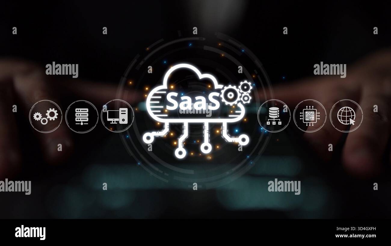 Visual representation of SaaS showing infrastructure, SaaS deployment ...