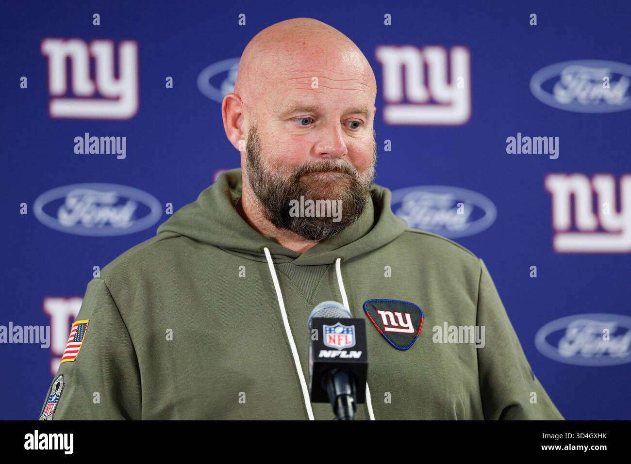 New York Giants head coach Brian Daboll speaks during a news conference ...