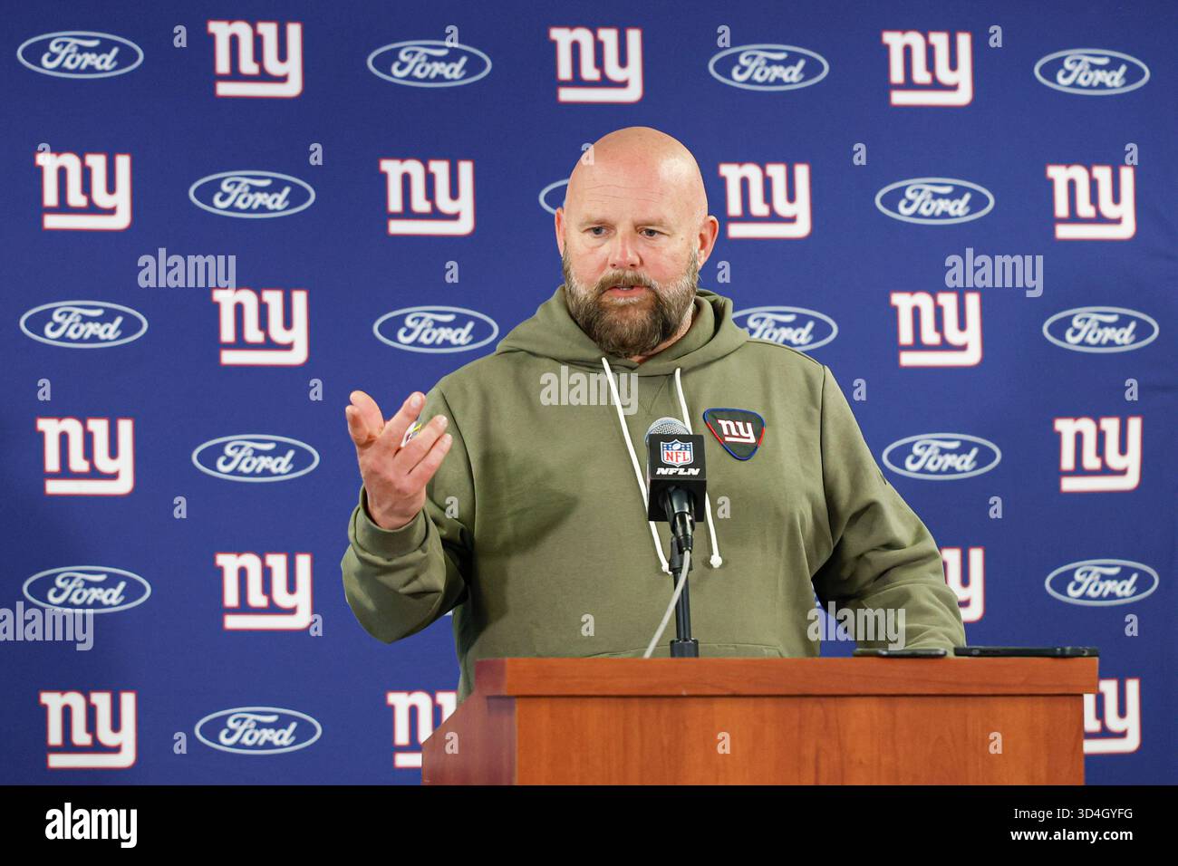 New York Giants head coach Brian Daboll speaks during a news conference ...