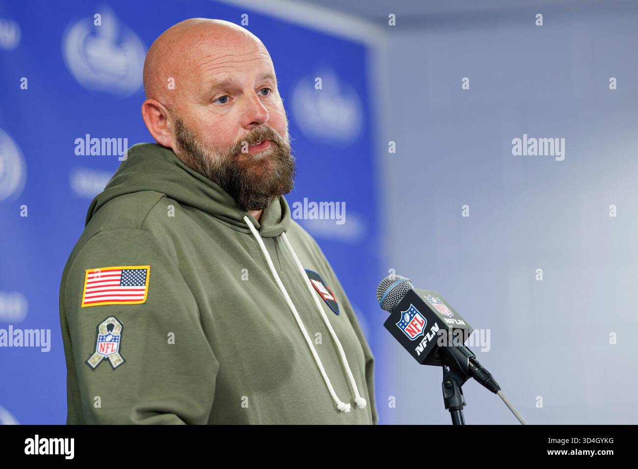 New York Giants head coach Brian Daboll speaks during a news conference ...