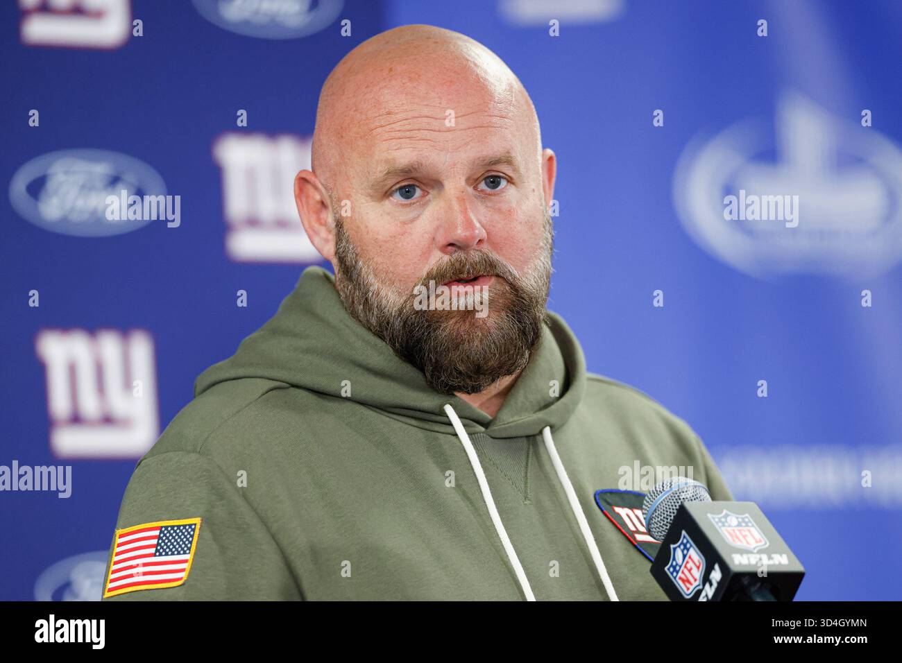 New York Giants head coach Brian Daboll speaks during a news conference ...