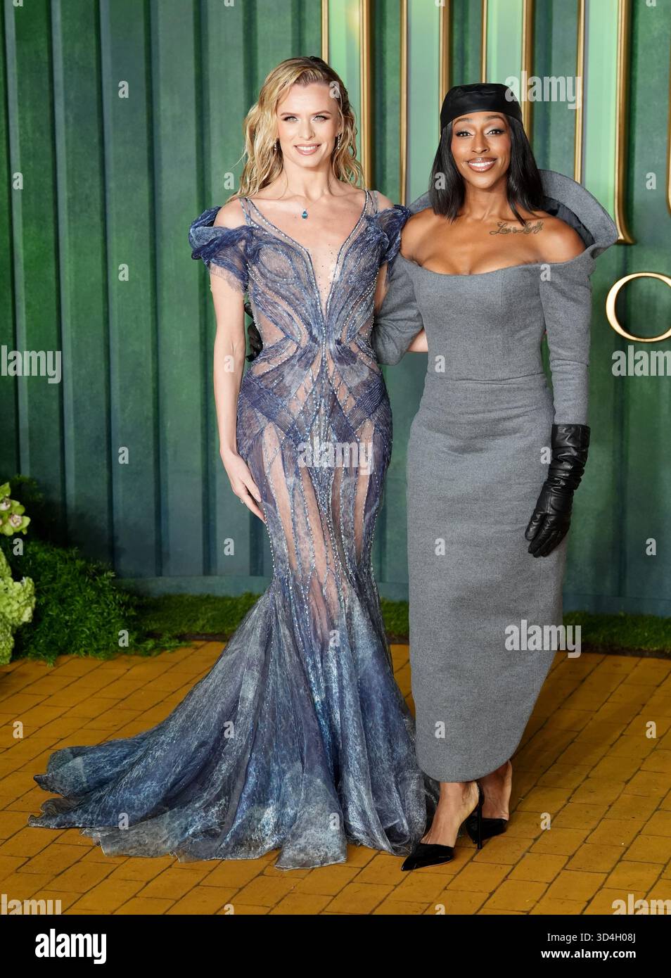 Nadiya Bychkova (left) and Alexandra Burke arriving for the European ...