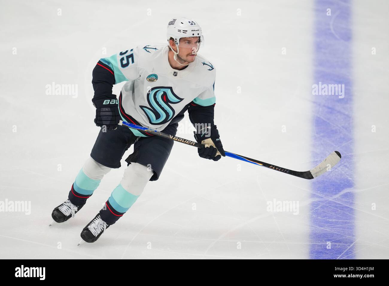 Seattle Kraken defenseman Ryan Lindgren (55) skates during the third ...