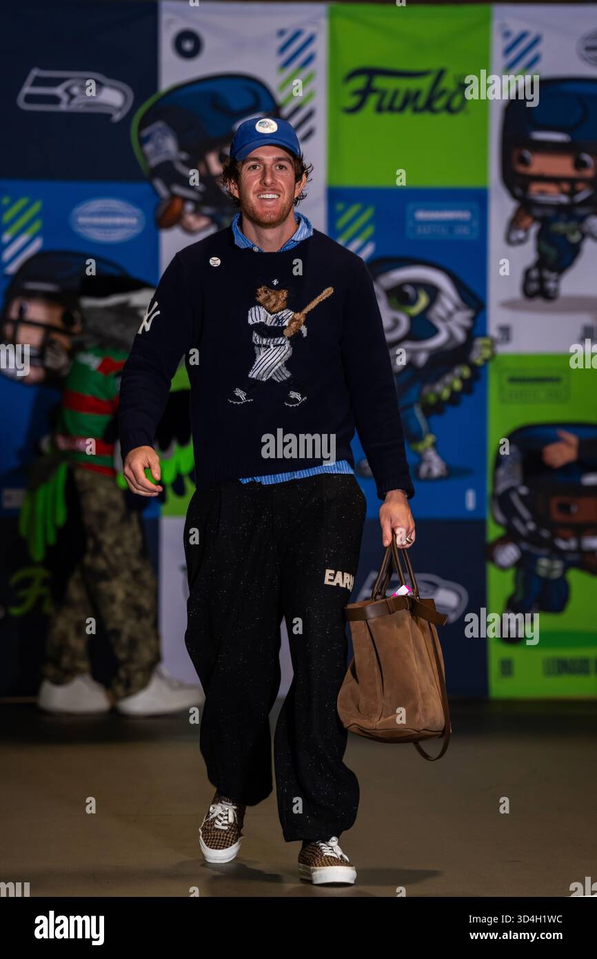 Seattle Seahawks punter Michael Dickson (4) arrives before an NFL ...