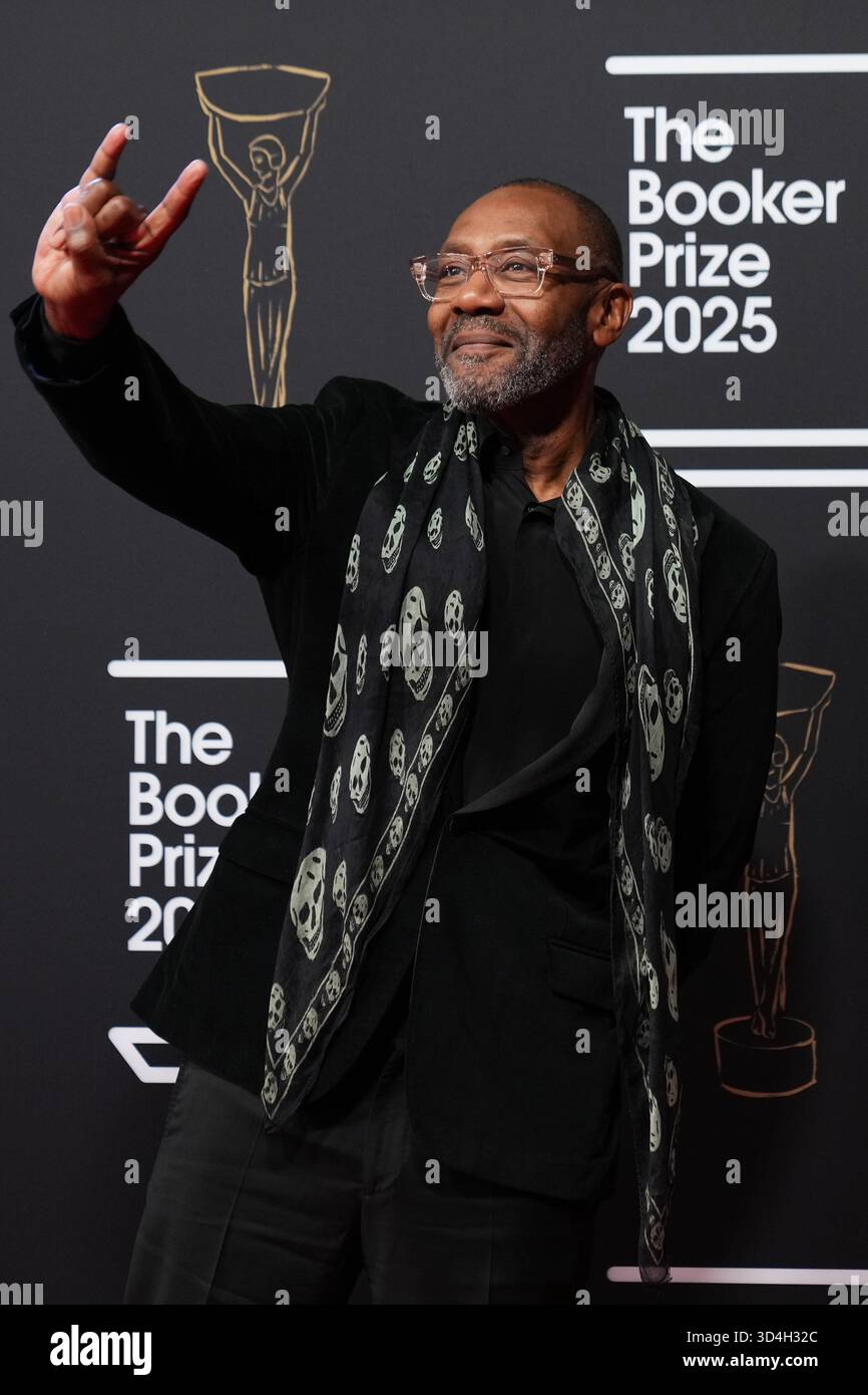 Comedian Lenny Henry arrives for the Booker Prize 2025 ceremony at Old ...