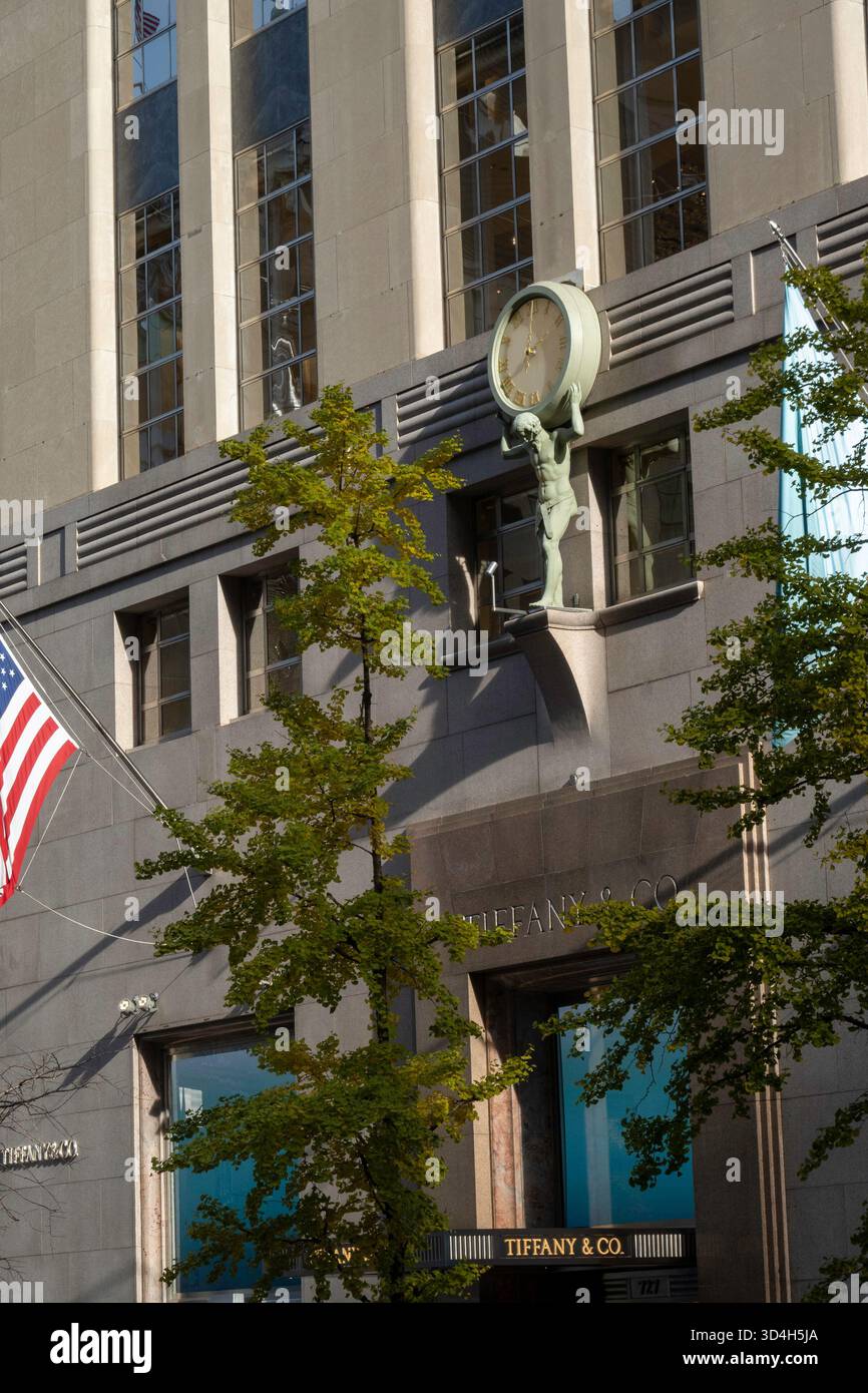 Tiffany's flagship store is located on Fifth Avenue in the heart of ...