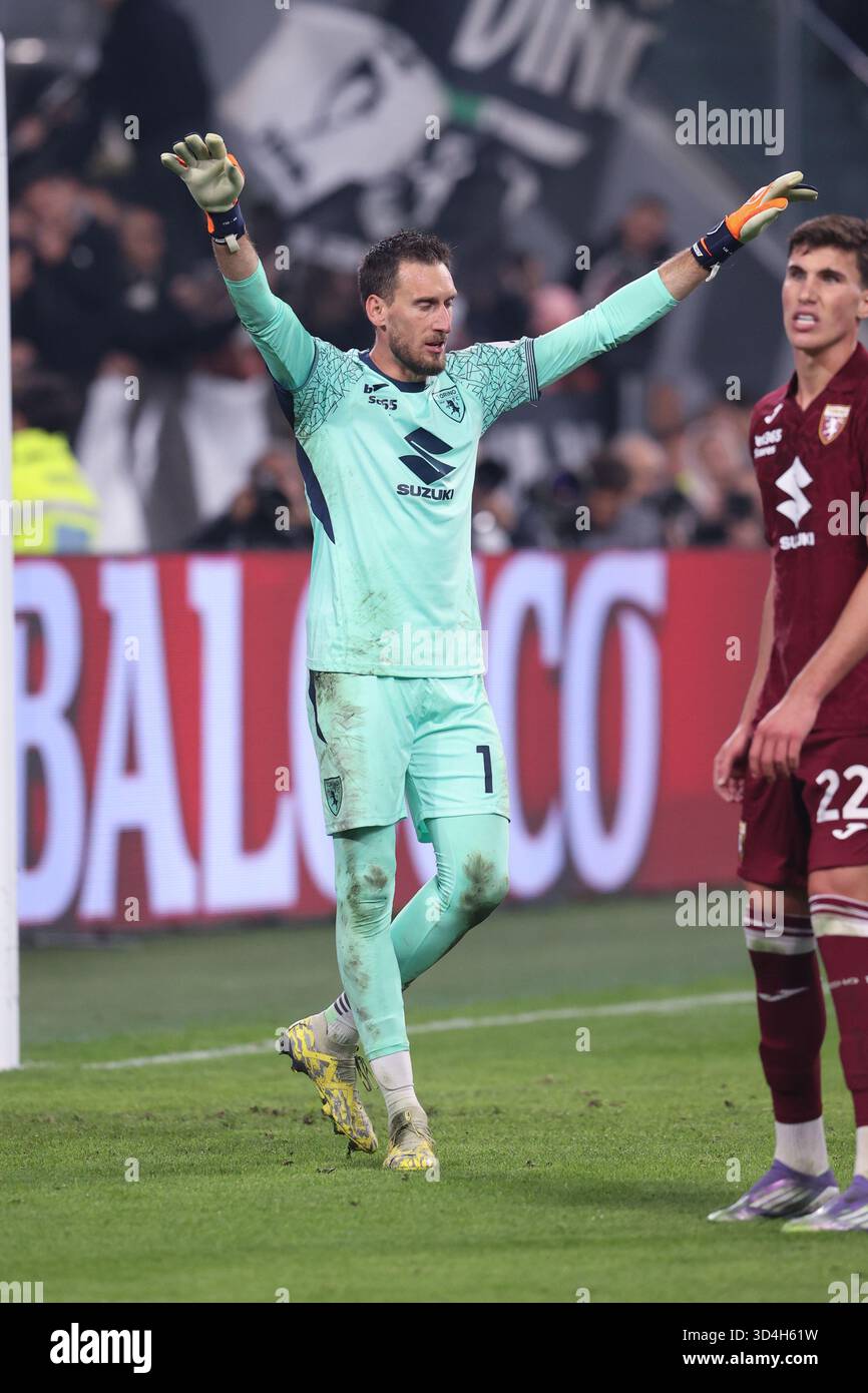 TURIN, ITALY - NOVEMBER 8: goalkeeper Alberto Paleari of Torino FC ...