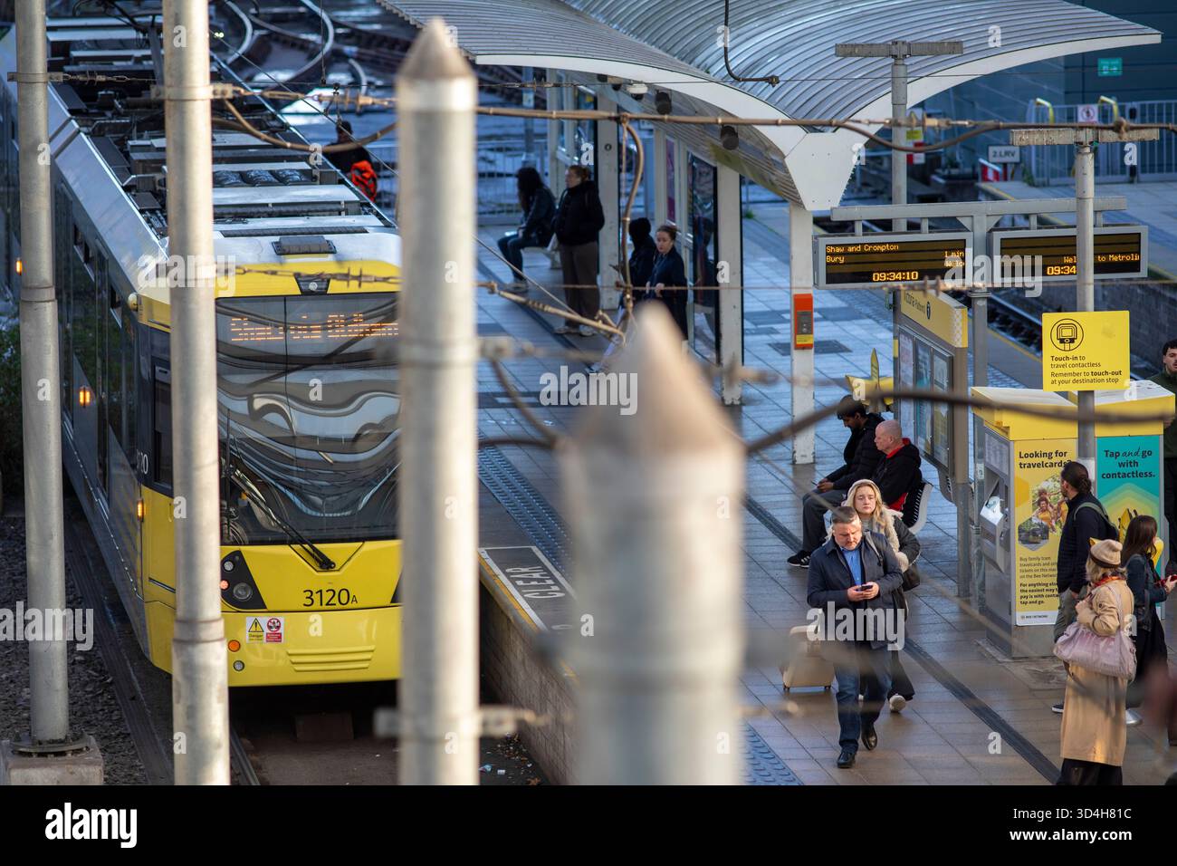 Manchester Piccadilly tram station stop part of the Bee Network within ...