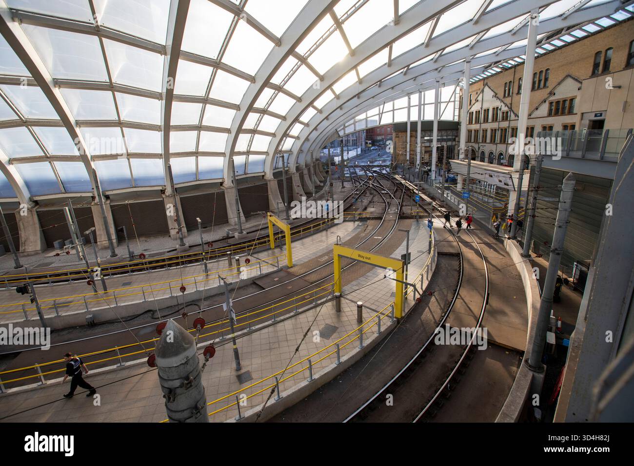 Manchester Piccadilly tram station stop part of the Bee Network within ...