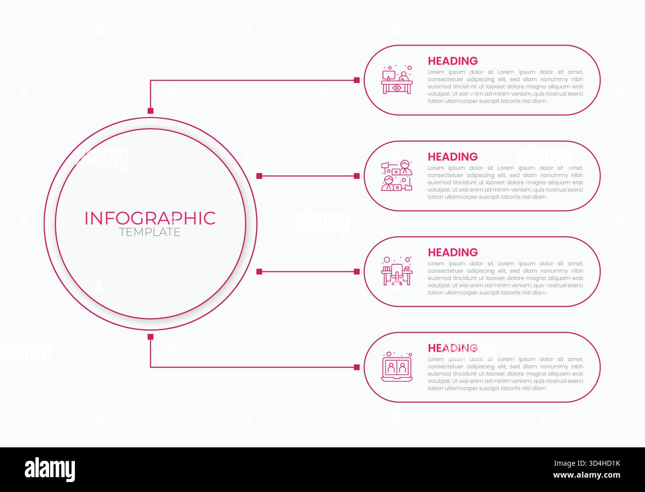 Infographic template options circle Stock Vector Images - Alamy