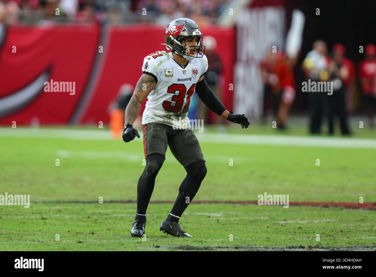 Tampa Bay Buccaneers safety Antoine Winfield Jr. (31) watches the play ...