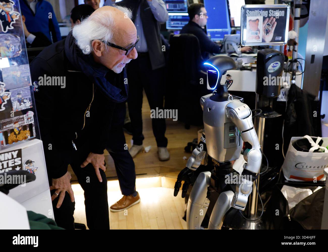 A Unitree Robotics G1 Humanoid Robot walks on the floor of the New York ...