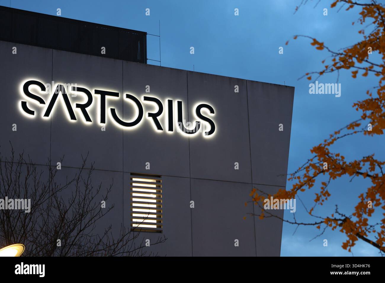 10 November 2025, Lower Saxony, Göttingen: The Sartorius AG logo can be ...