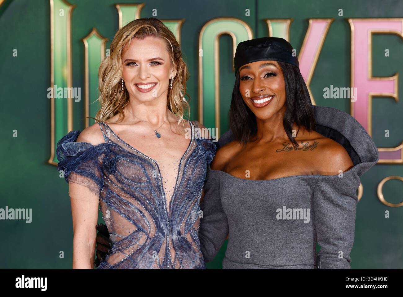 Nadiya Bychkova, left, and Alexandra Burke pose for photographers upon ...