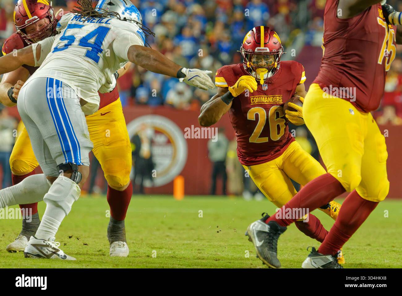 Washington Commanders Running Back Jeremy McNichols (26) running ...