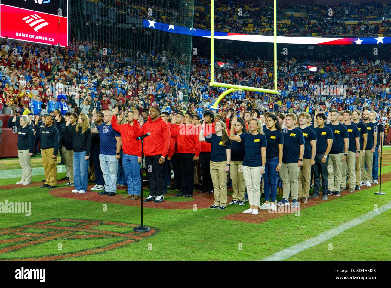 New military members take oath from Commander in Chief at halftime ...