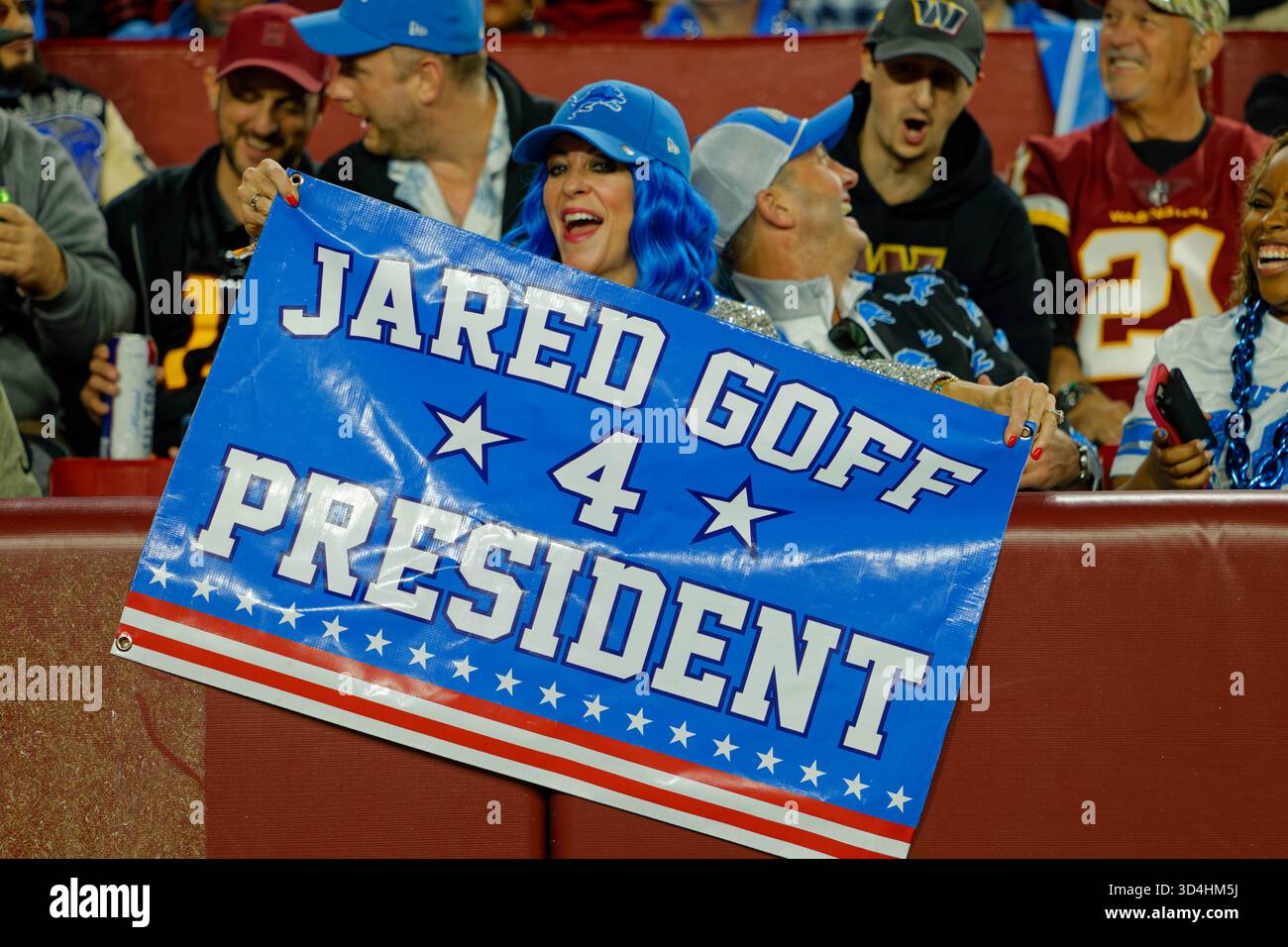 Detroit Lions fans celebrating win during the NFL regular season game ...