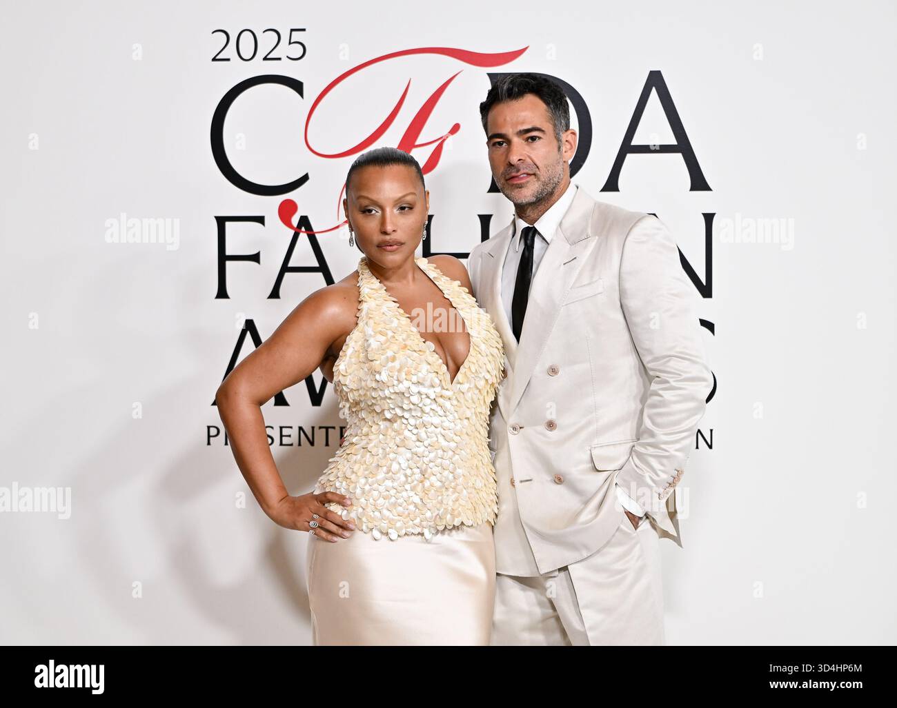 Paloma Elsesser, left, and Jonathan Simkhai attend the CFDA Fashion ...