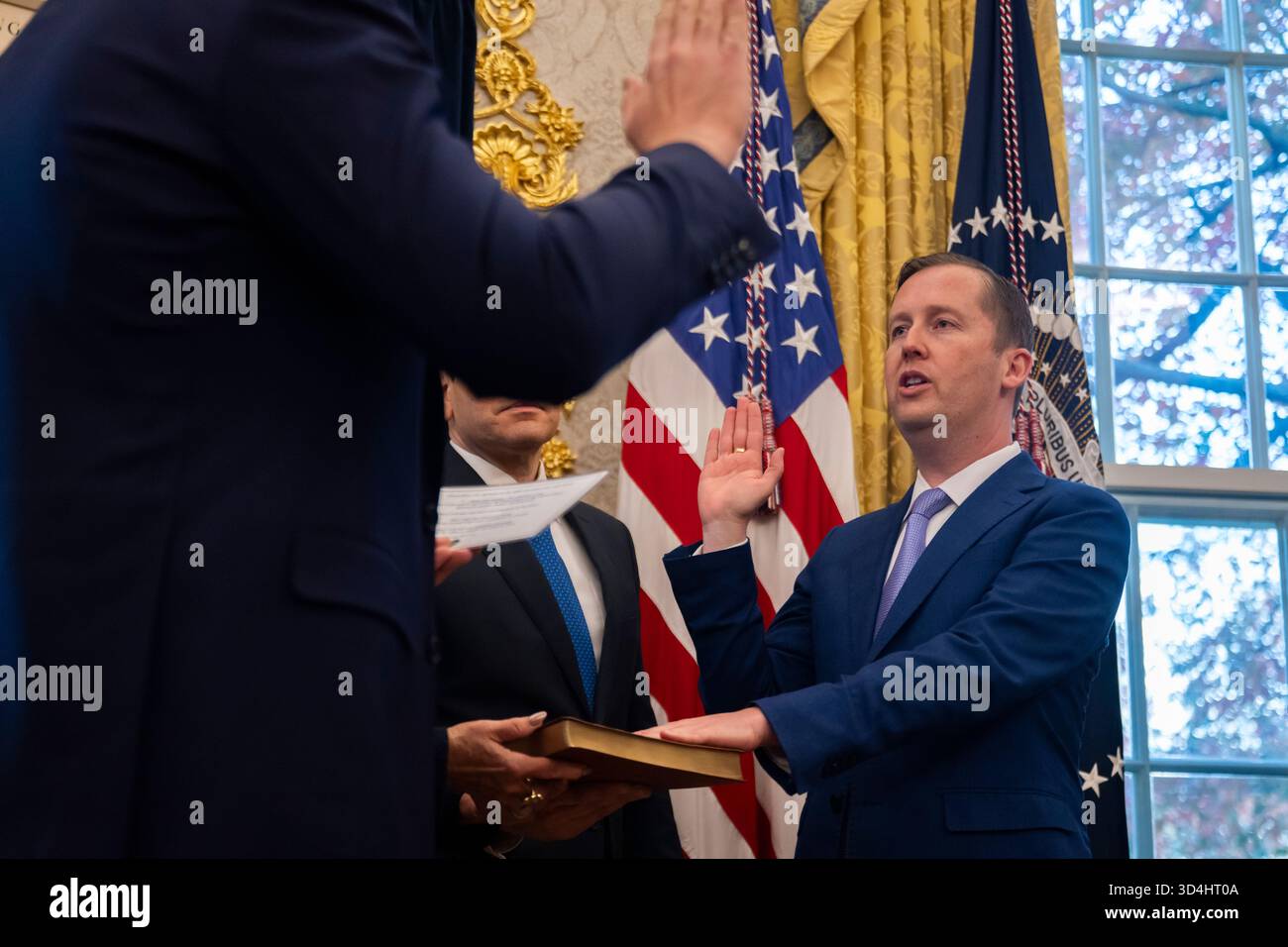 Sergio Gor, the new U.S. Ambassador to India, is sworn in by Vice ...