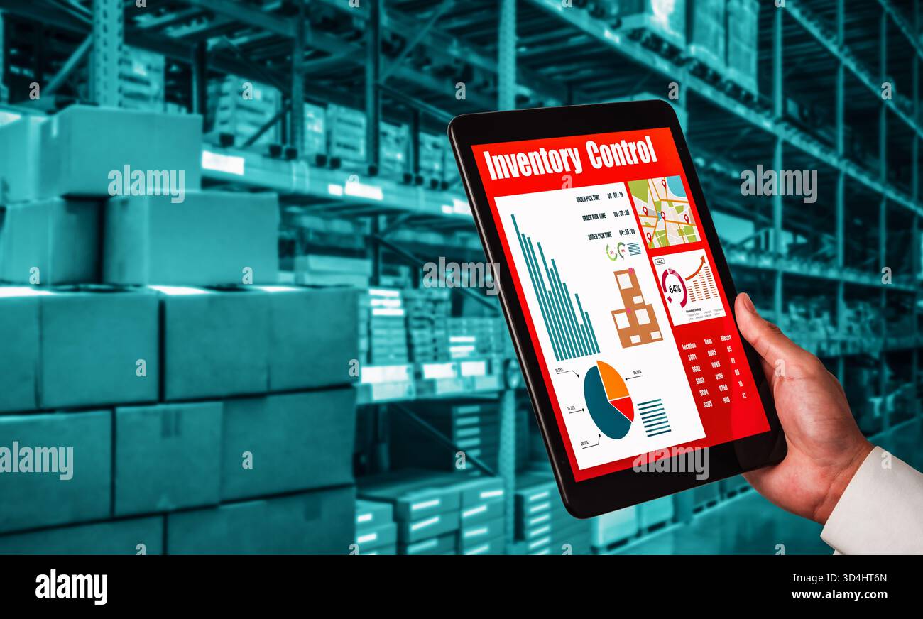 Warehouse management innovative software in computer for real time ...