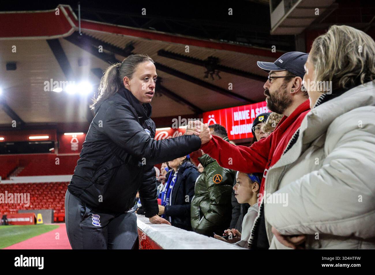 Birmingham City manager Amy Merricks with Birmingham City fans at full ...
