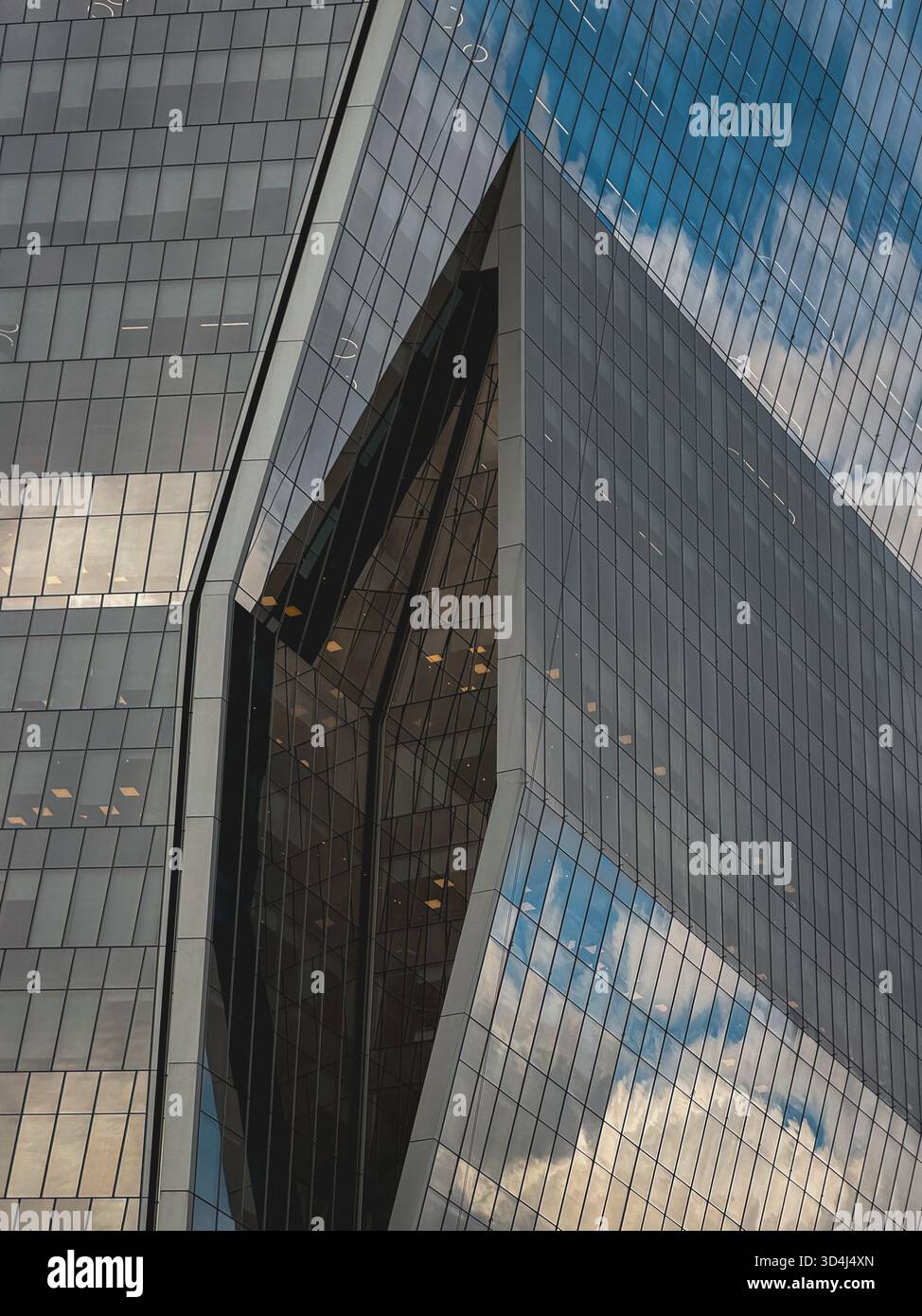 Close-up of a modern glass building in Faria Lima, São Paulo, Brazil ...