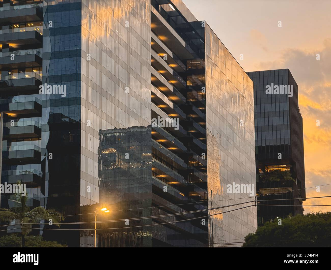 Modern buildings at sunset at Faria Lima in São Paulo, Brazil. November ...
