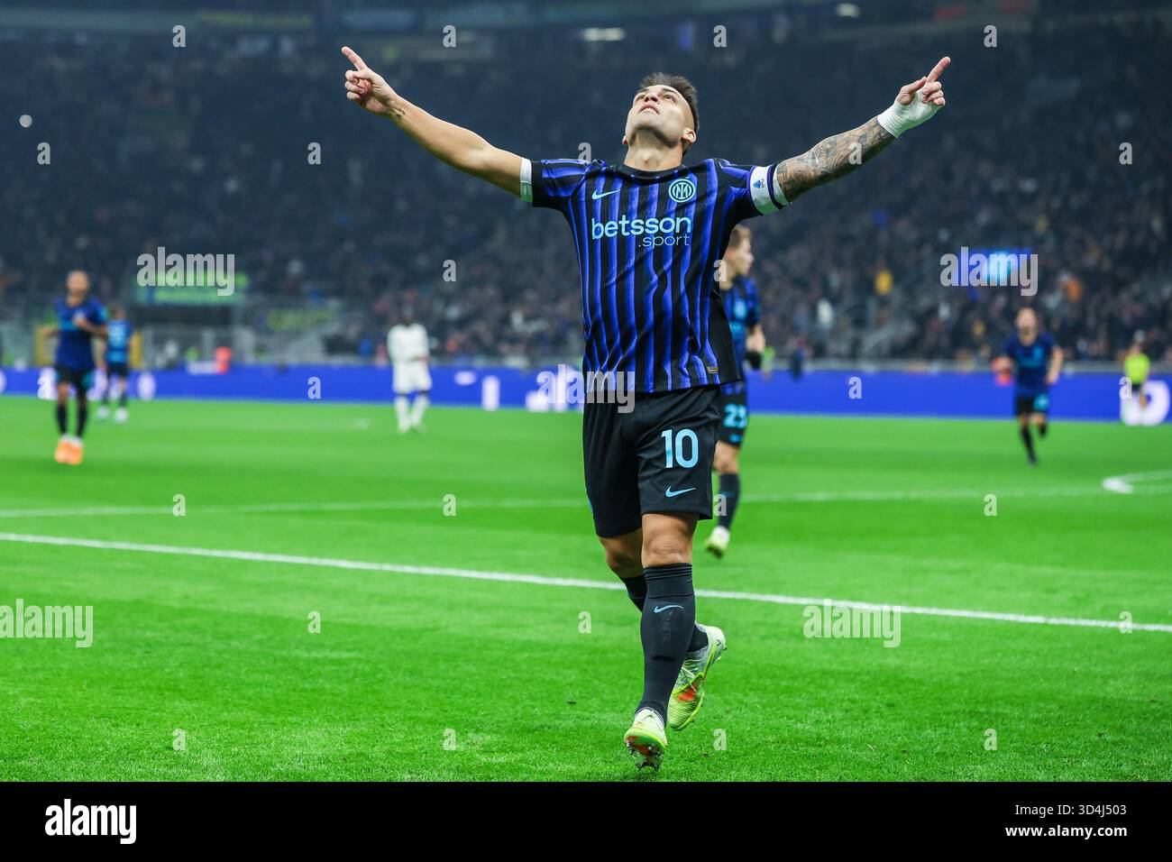 Lautaro Martinez of FC Internazionale celebrates after scoring a goal ...