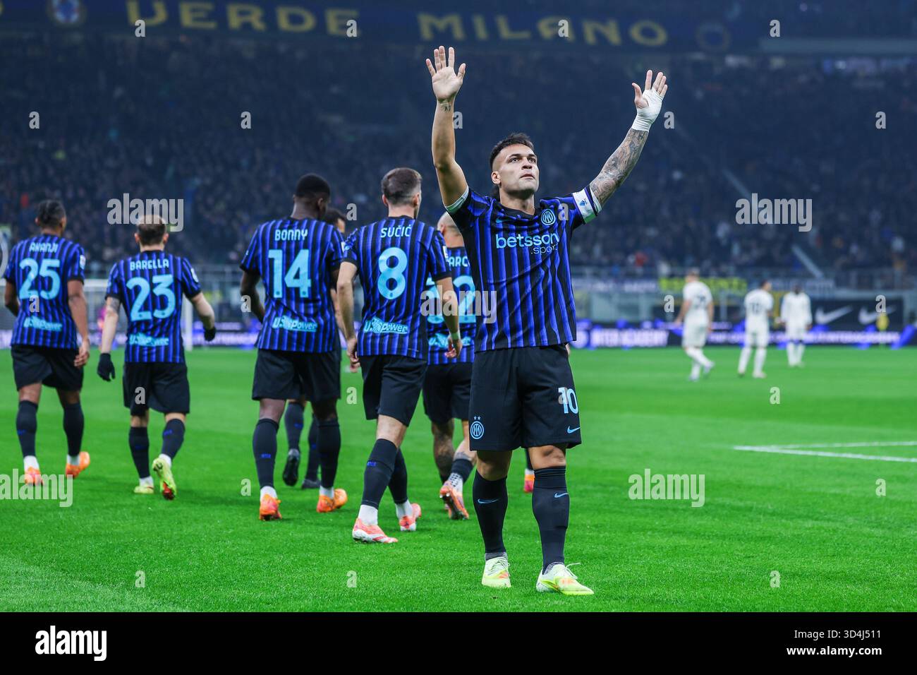 Lautaro Martinez of FC Internazionale celebrates after scoring a goal ...