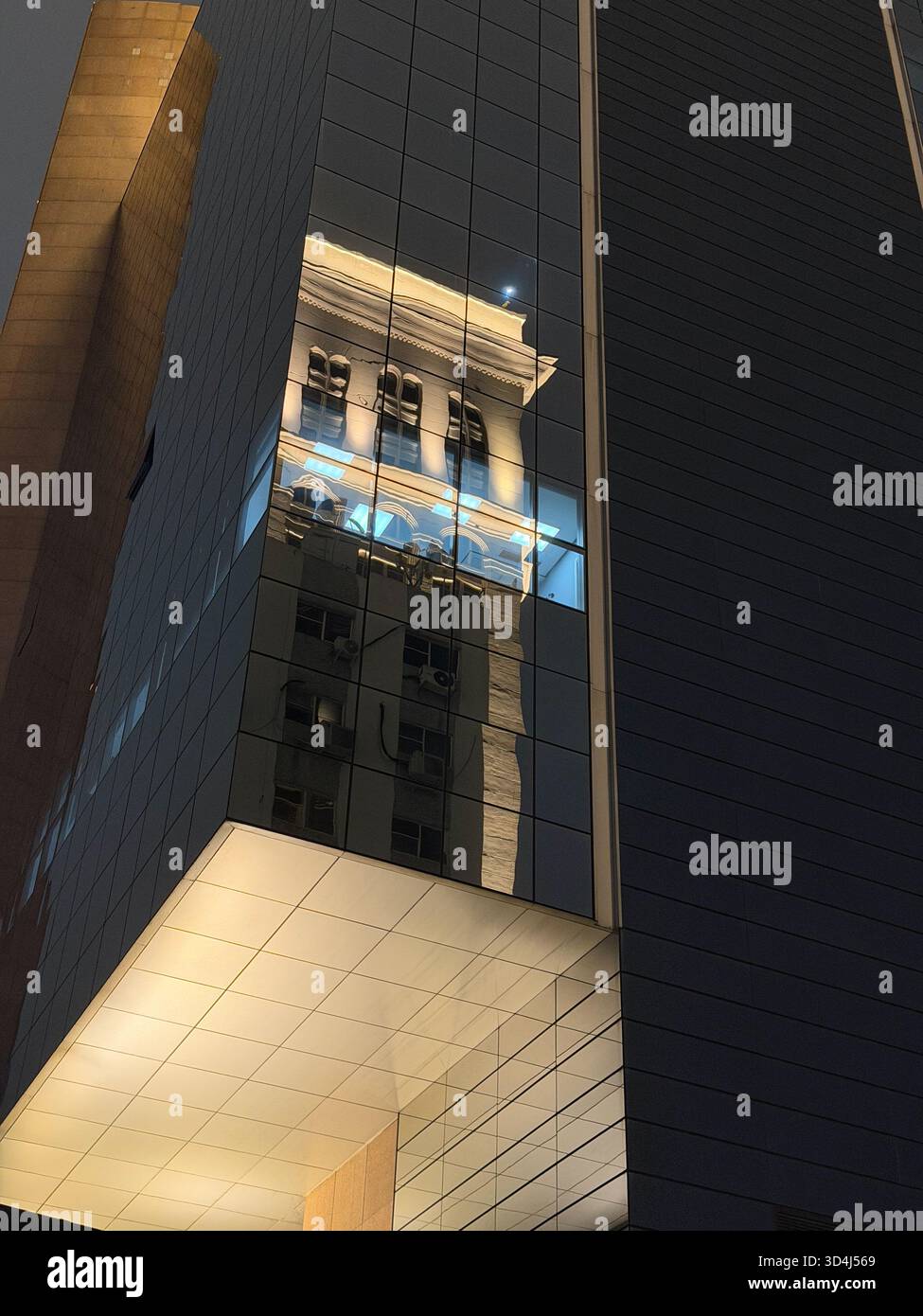 tall buildings lit up at night in Faria Lima, São Paulo, Brazil ...